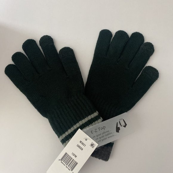 Steve Madden | Accessories | Steve Madden 3 Stripe Magic Gloves Green ...